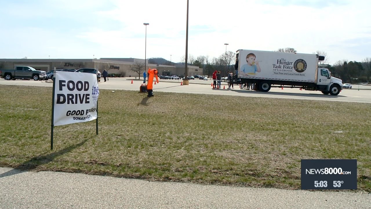 Local Interact Clubs host food drive - YouTube