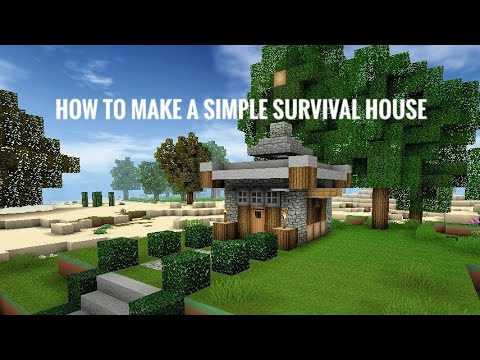 Survival how to make simple survival house Mini block craft - YouTube