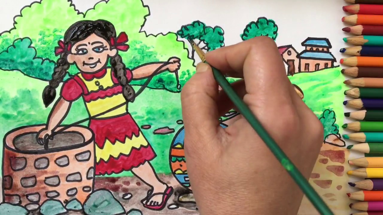Mai Chhori Sundari Drawing And Colouring - YouTube