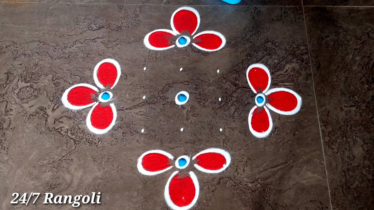 Simple n Easy Daily Muggulu Design 🍀 Geethala Muggulu 🌺 Rangoli with ...