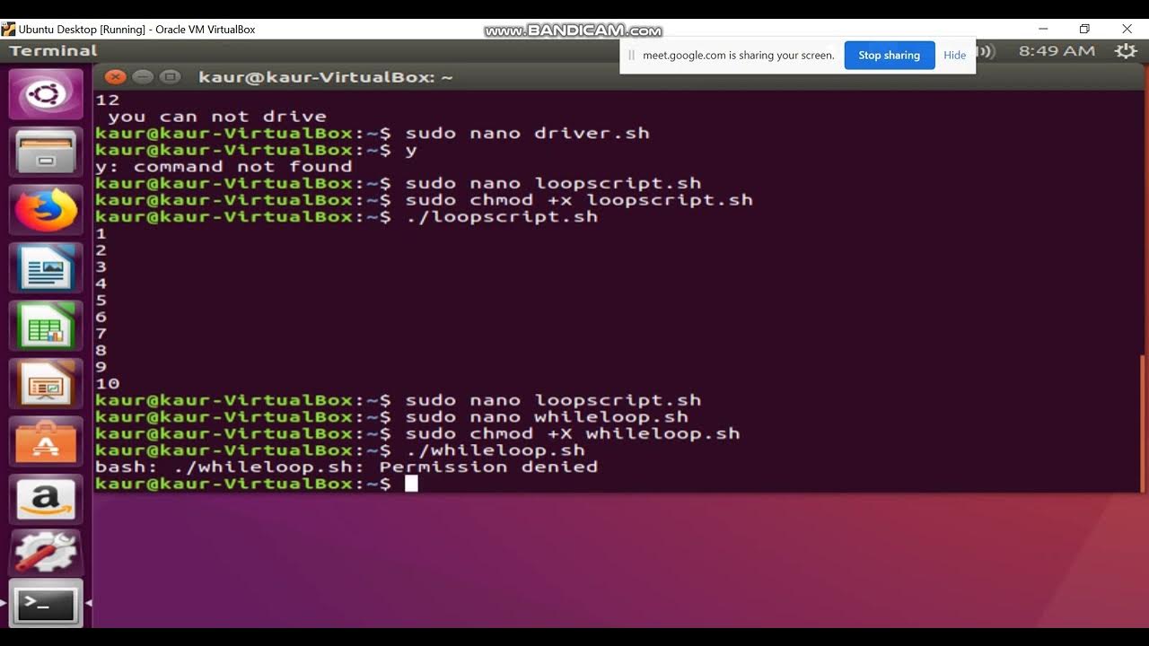 While loop in Linux Scripting on Ubuntu DEsktop - YouTube