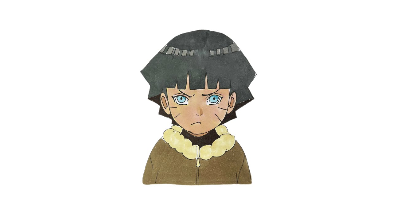 Easy Himawari Uzumaki Drawing Guide daughter of Naruto Step By Step ...
