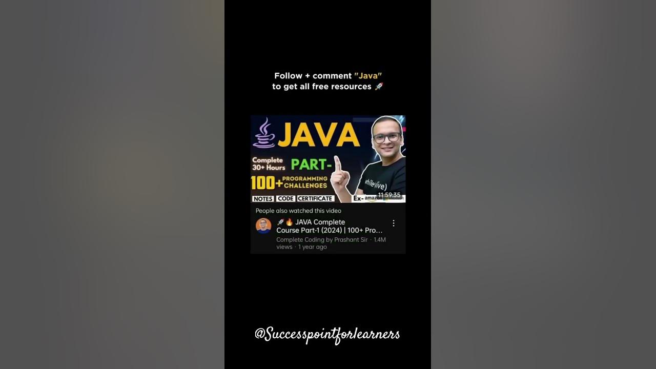 Master Java 🤯 #shortsviral #java #tech #programming @success_point_for_learner - YouTube