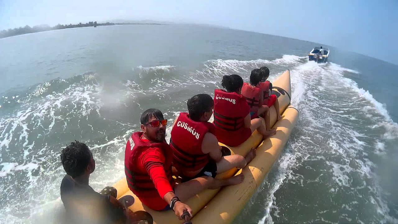 Banana Boat ride at Varca Beach GOA April 2016 - YouTube