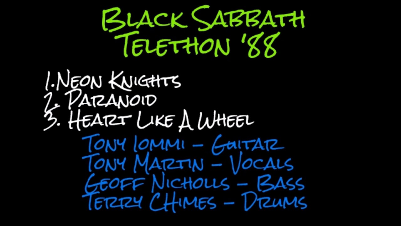 Black Sabbath Telethon '88 live set - YouTube