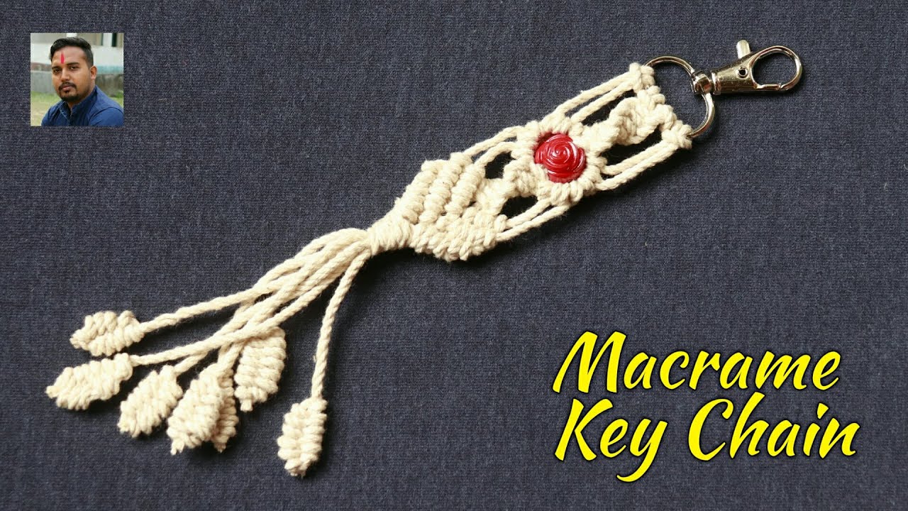 Macrame Paracord Lanyard Keychain Tutorial for BEGINNERS! | DIY Macrame ...
