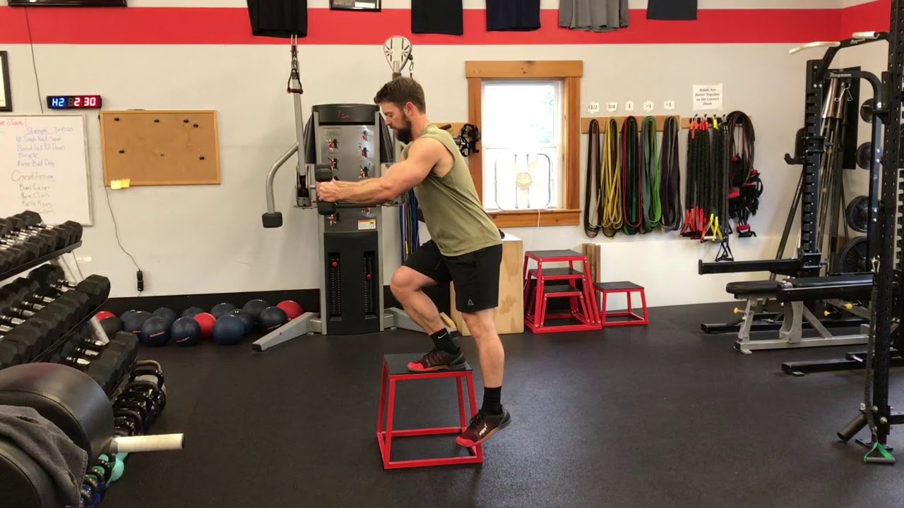 Single Leg Eccentric Squat - Knee health & stability - YouTube