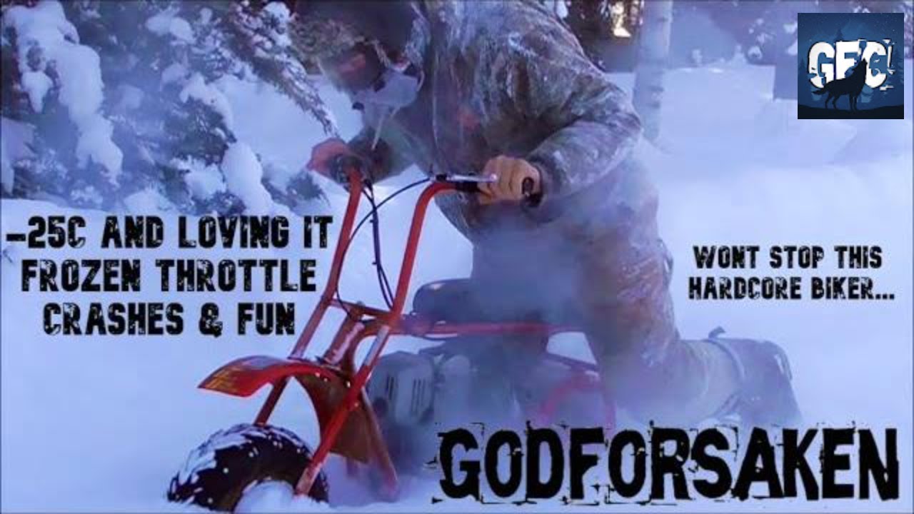 Mini bike in -25c weather! FROZEN THROTTLE FUN EXTREME MINIBIKE SNOW ...