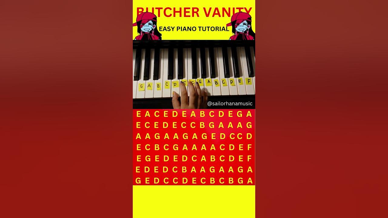 【REQUEST】Butcher Vanity PIANO TUTORIAL#vocaloid #ghostandpals #pianotutorial #piano #gachameme # ...