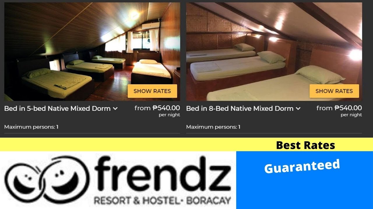 Where to stay in Boracay For Backpackers *Frendz Resort & Hostel* - YouTube