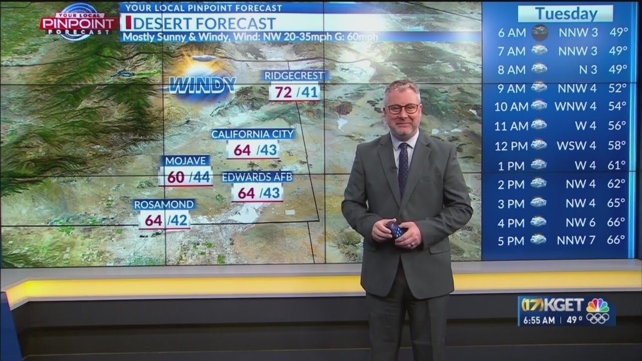 Expect partly cloudy skies with cool temperatures in Kern - YouTube