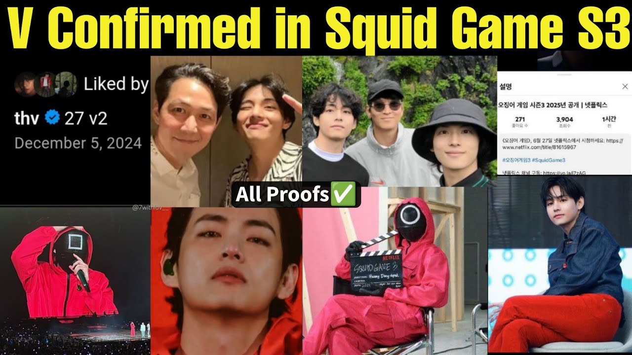 Proofs Confirmed 💯 BTS V In Squid Games S3 💜 Taehyung Shooting for ...
