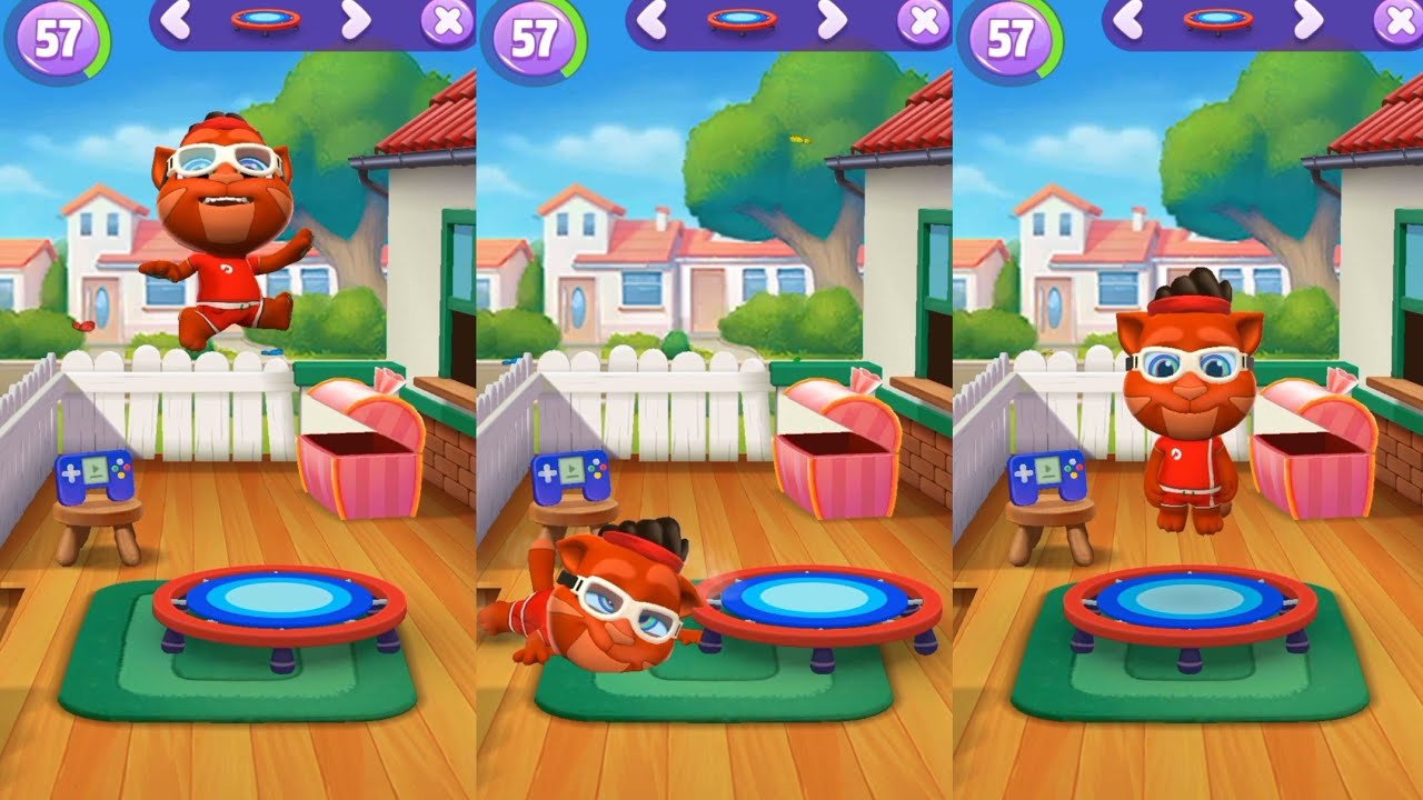 KUCING TOM BERMAIN TRAMPOLIN - Talking Tom - GAME KARTUN ANAK - YouTube