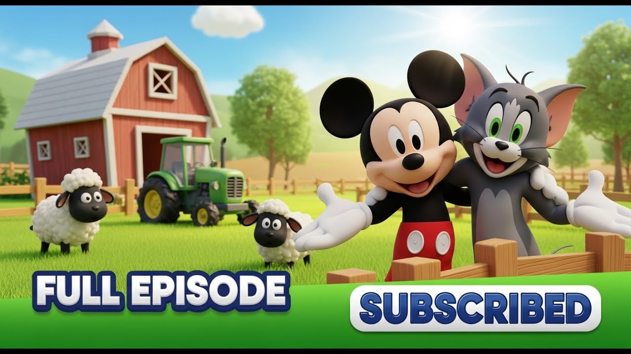 🐑 Tom, Jerry & Mickey Mouse — Baa Baa Black Sheep | Animal Time on the ...