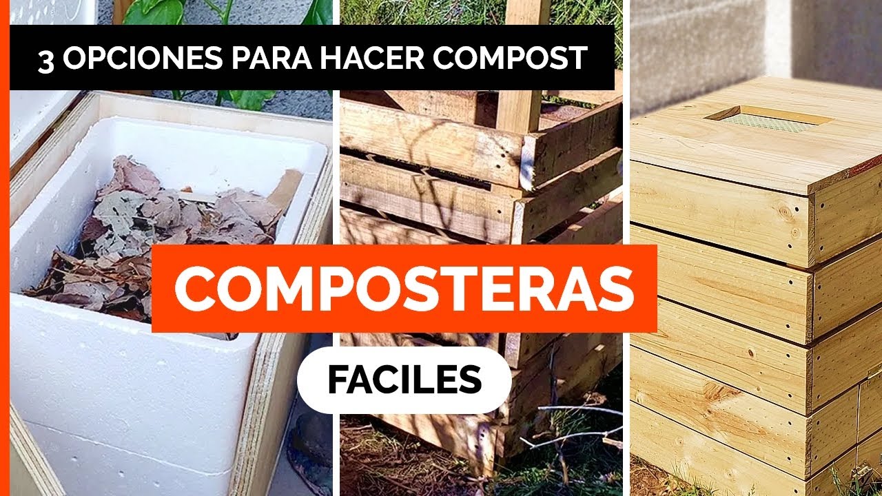 Cómo hacer una COMPOSTERA CASERA! (3 opciones fáciles) Abono Natural ...