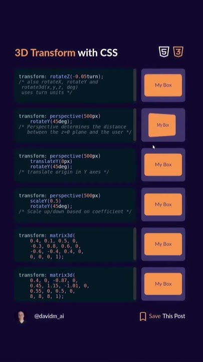 3d Transform With Css Css3 Htmlcss Css Html Webdesign Webdevelopment Coding Frontend
