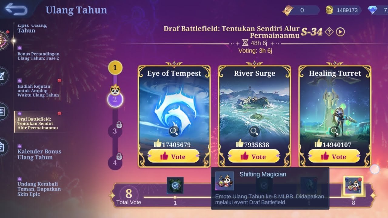 Dapat Emote Ulang Tahun ke 8 MLBB - Draft Battlefield: Tentukan Sendiri ...