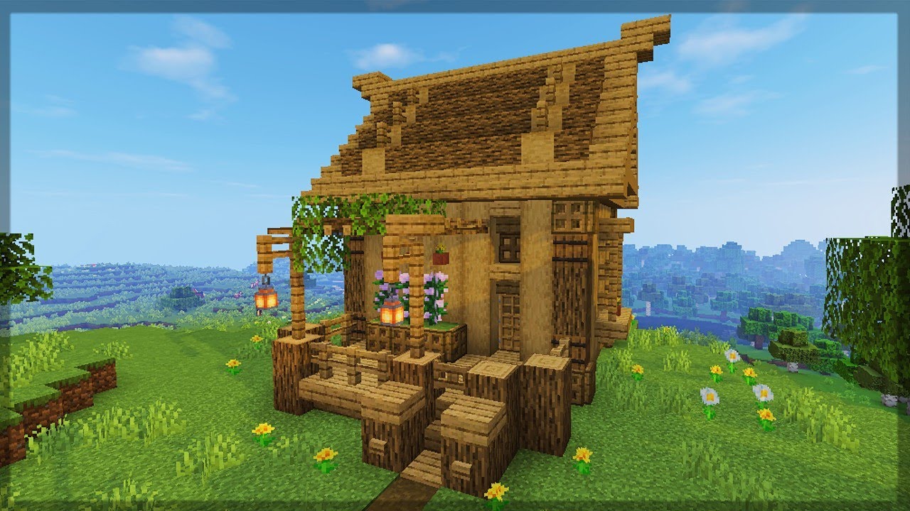 Tutorial: Casa Simples com Madeira para Minecraft - YouTube