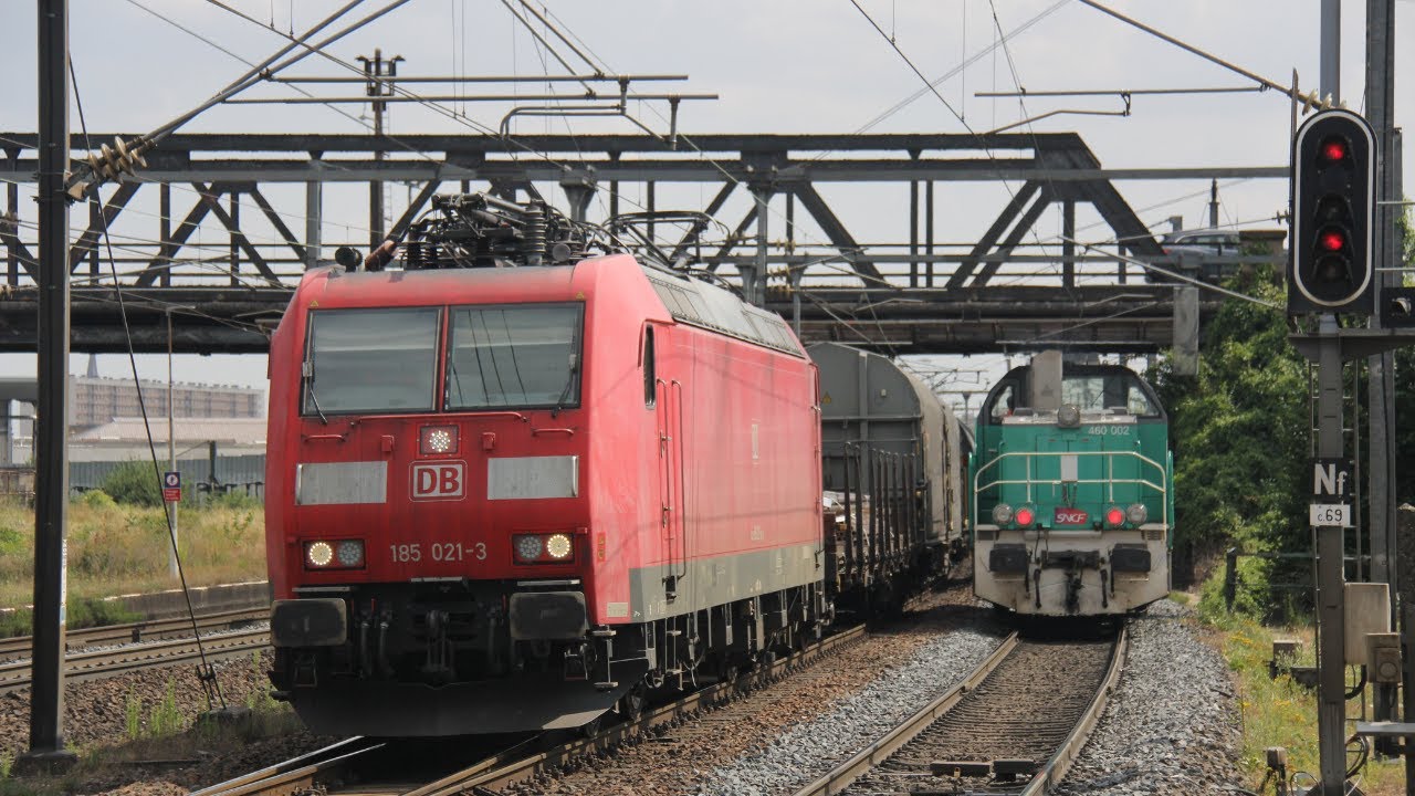 Trains SNCF ,SNCB ,DB ,fret,TGV, HLP, TTX et voyageur en gare de Woippy ...