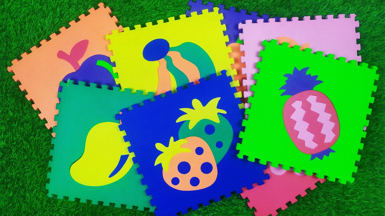 ASIK BANGET..!! Menata Puzzle Buah Jeruk, Anggur, Stroberi, Mangga ...