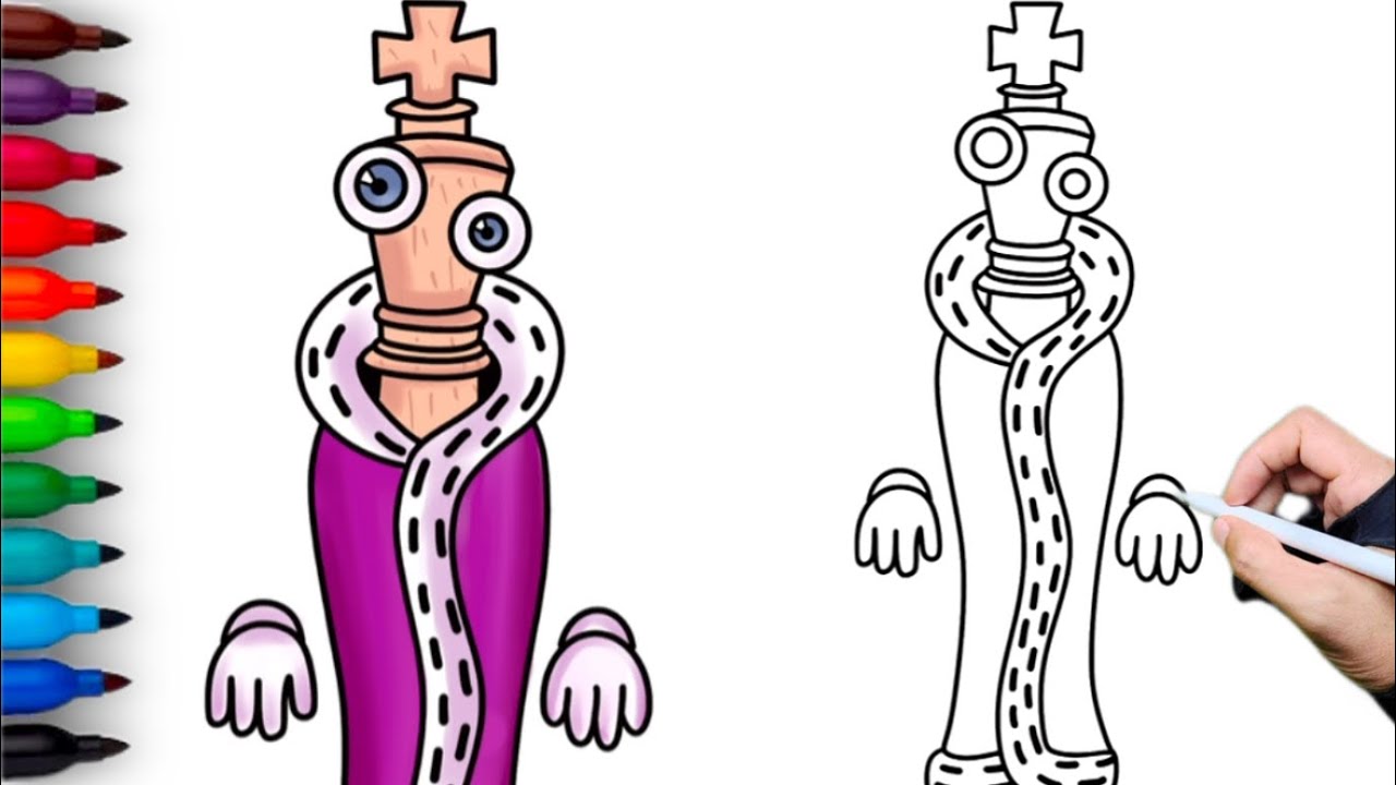 How To DRAW KINGER | THE AMAZING DIGITAL CIRCUS Drawing Step by Step ...