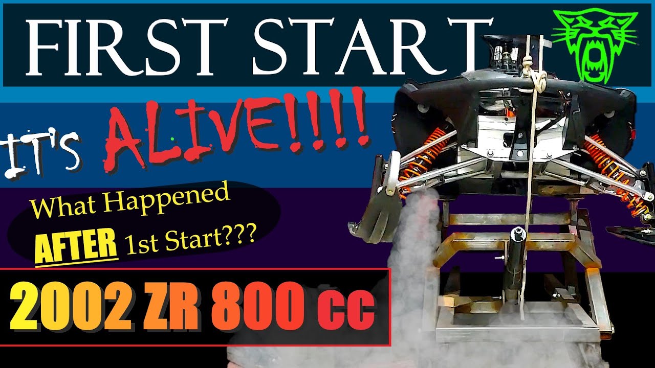 02 Arctic Cat ZR 800 CCE Rebuild Part 17 || Engine Install & 1st ...