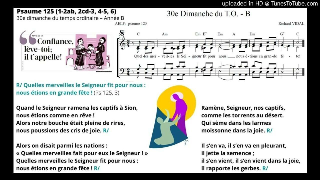 Psaume 125 (1-2ab, 2cd-3, 4-5, 6) 30e dimanche du temps ordinaire ...
