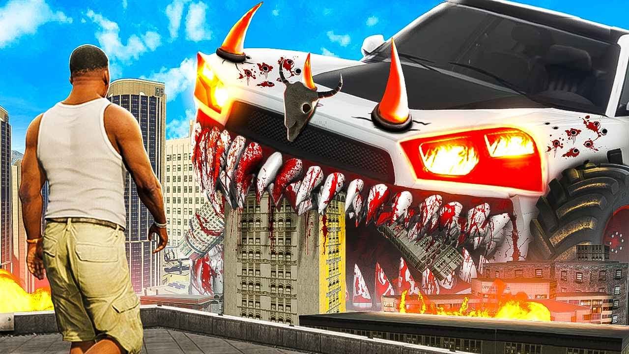 Creating Franklins SUPER CURSED CAR In GTA 5 (Giant) - YouTube