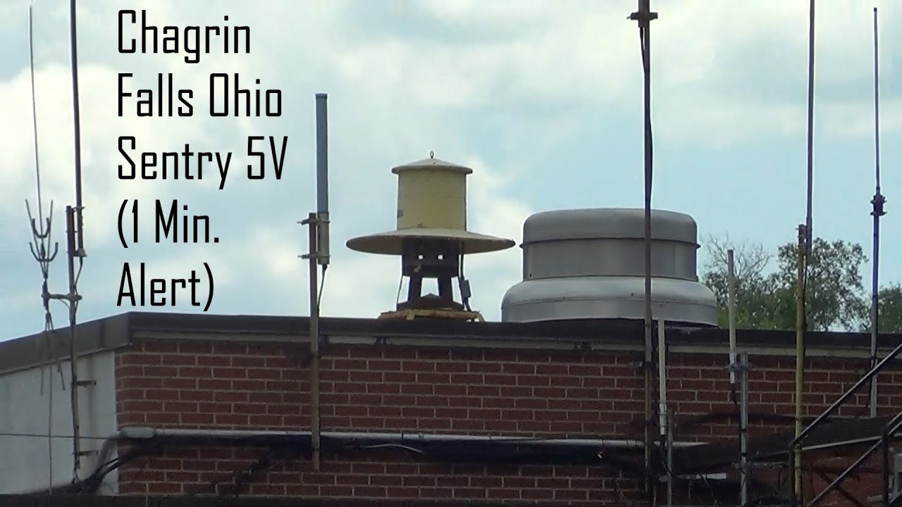 Chagrin Falls Ohio Sentry 5V Siren Test (1 Min. Alert). - YouTube