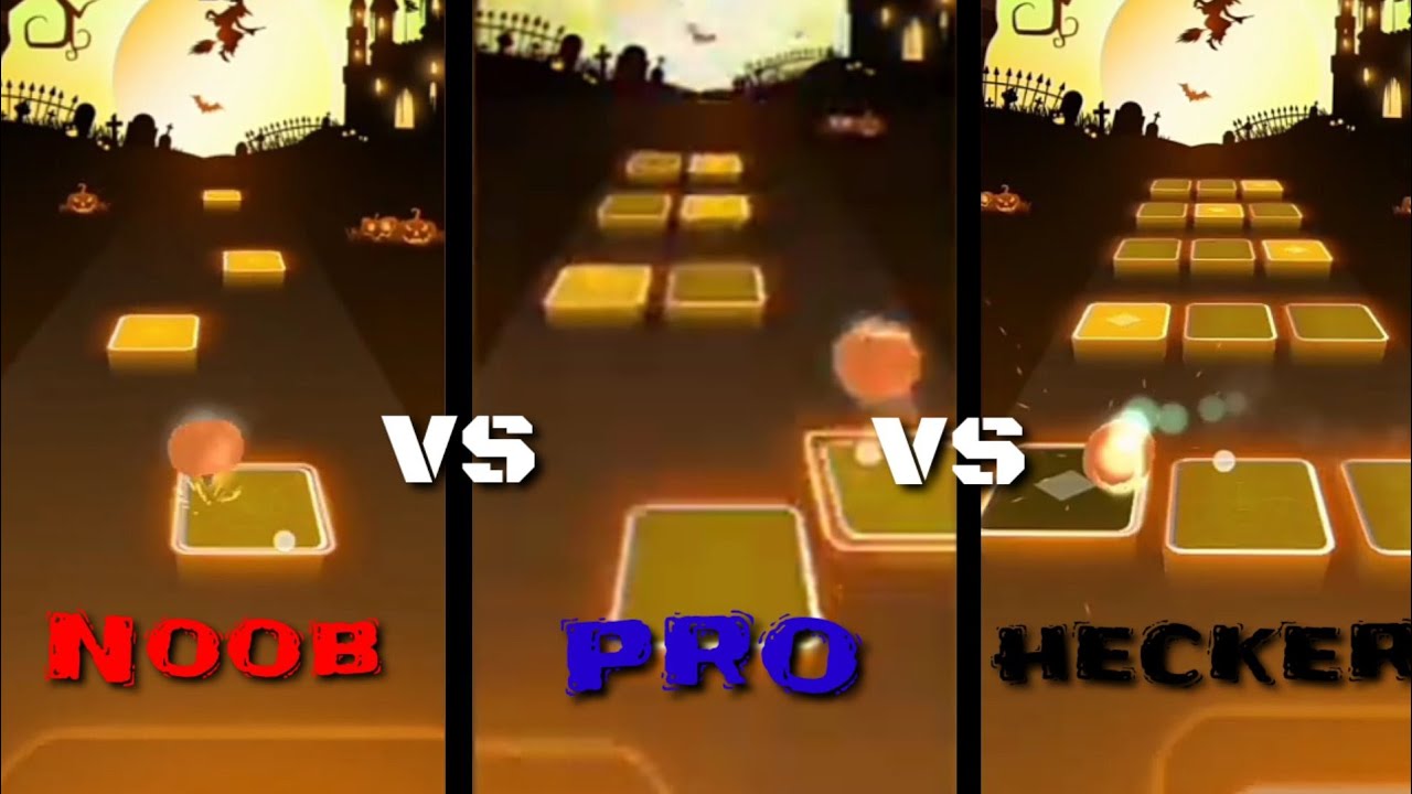 NOOB vs PRO vs HECKER - Tiles hop - YouTube