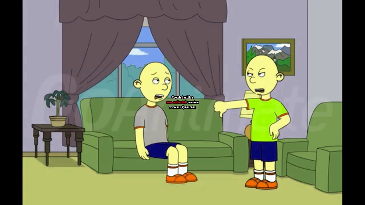 Classic Caillou Gets Grounded For Nothing in Green Lowers - YouTube