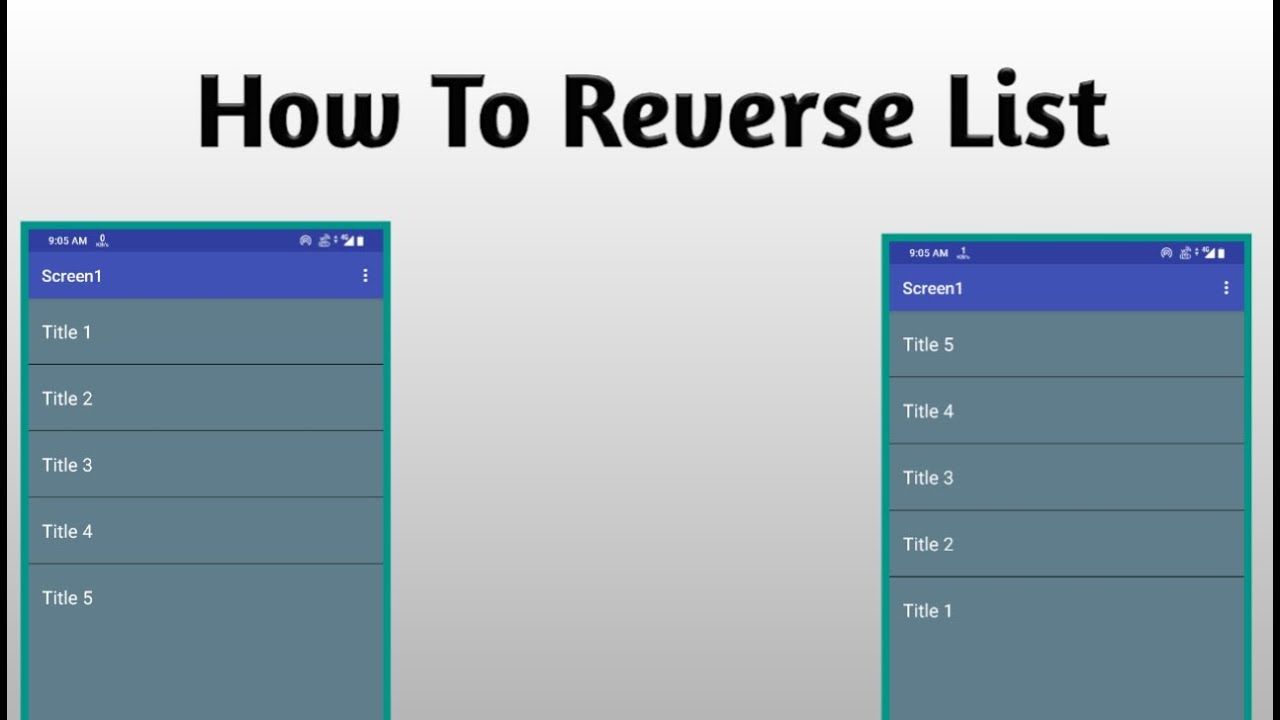 How To Reverse List YouTube How To Reverse List YouTube