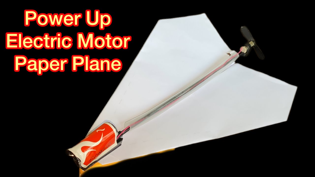 How To Fold A Power Up Coreless Motor Paper Airplane | Unboxing Review ...