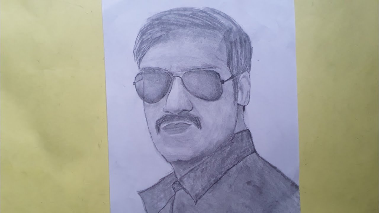 Drawing of Ajay devgan - YouTube