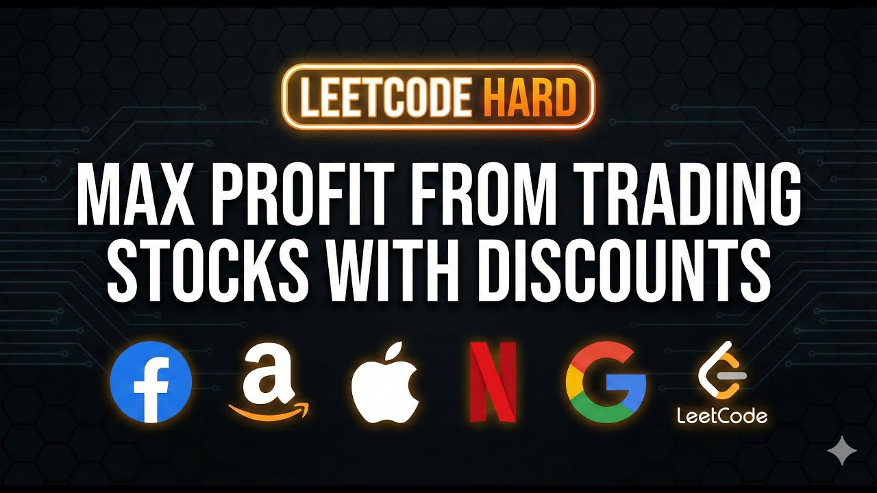 LeetCode Hard: Maximum Profit from Trading Stocks with Discounts - YouTube