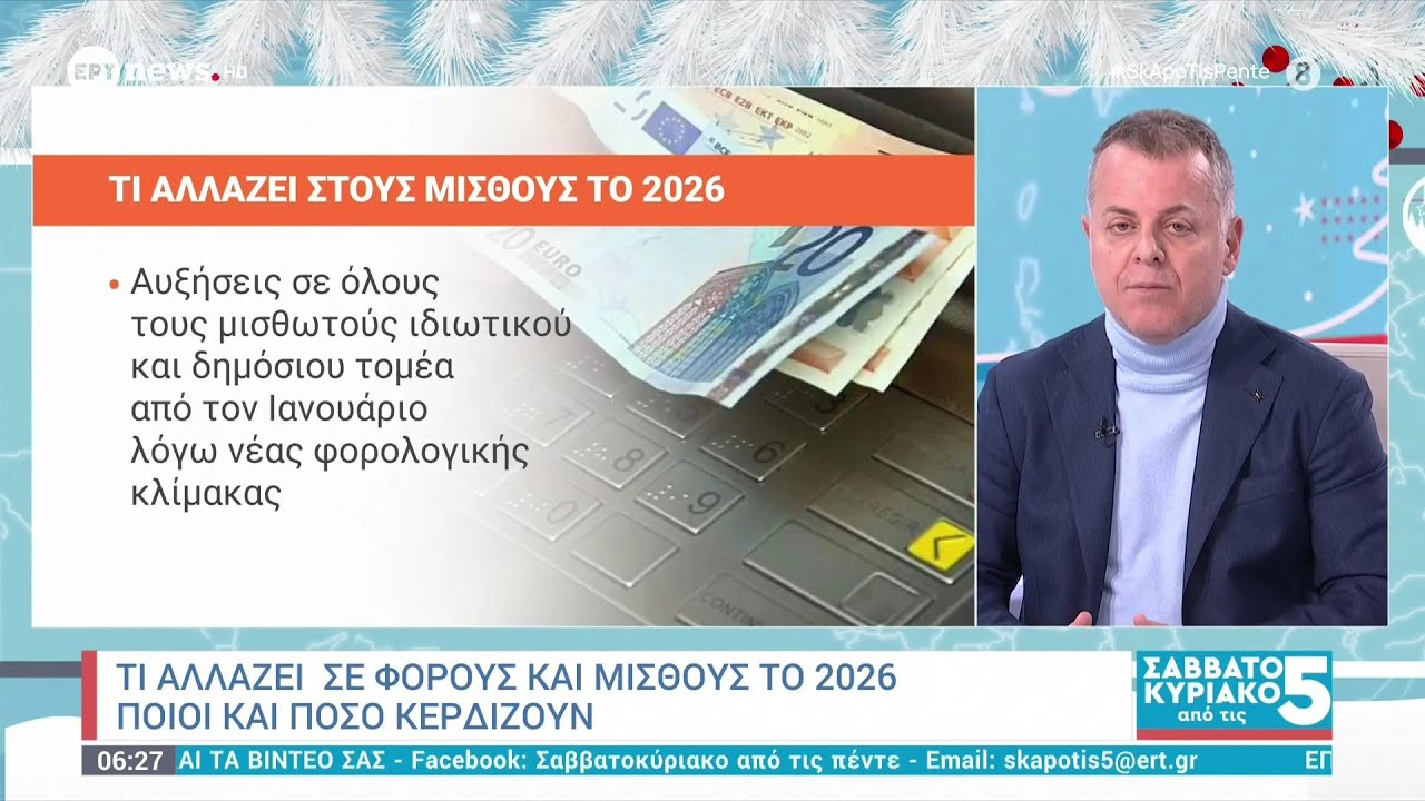 Πώς διαμορφώνονται οι μισθοί το 2026. Τι θα γίνει με τον κατώτατο ...