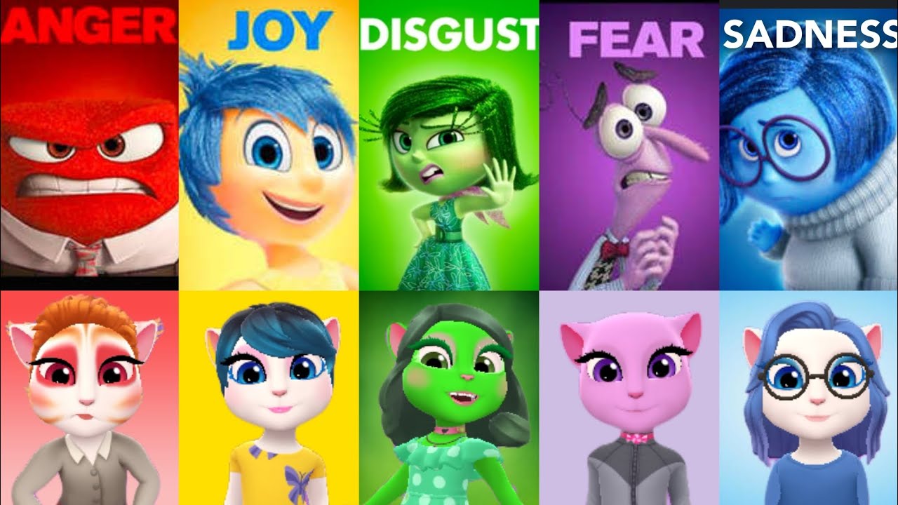 My Talking Angela 2 _ Anger vs Joy vs Disgust vs Fear vs Sadness ...