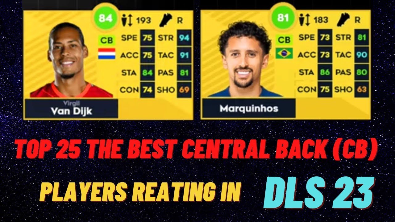 TOP 25 THE BEST CENTRAL BACK(CB)PLAYER REATING IN DREAM LEAGUE SOCCER ...