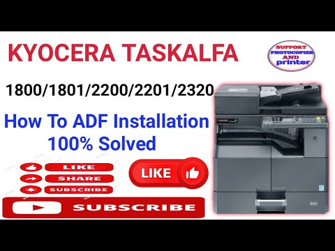Kyocera TASKalfa 2200 ADF installation full setup ll kyocera TASKa 1800 ...
