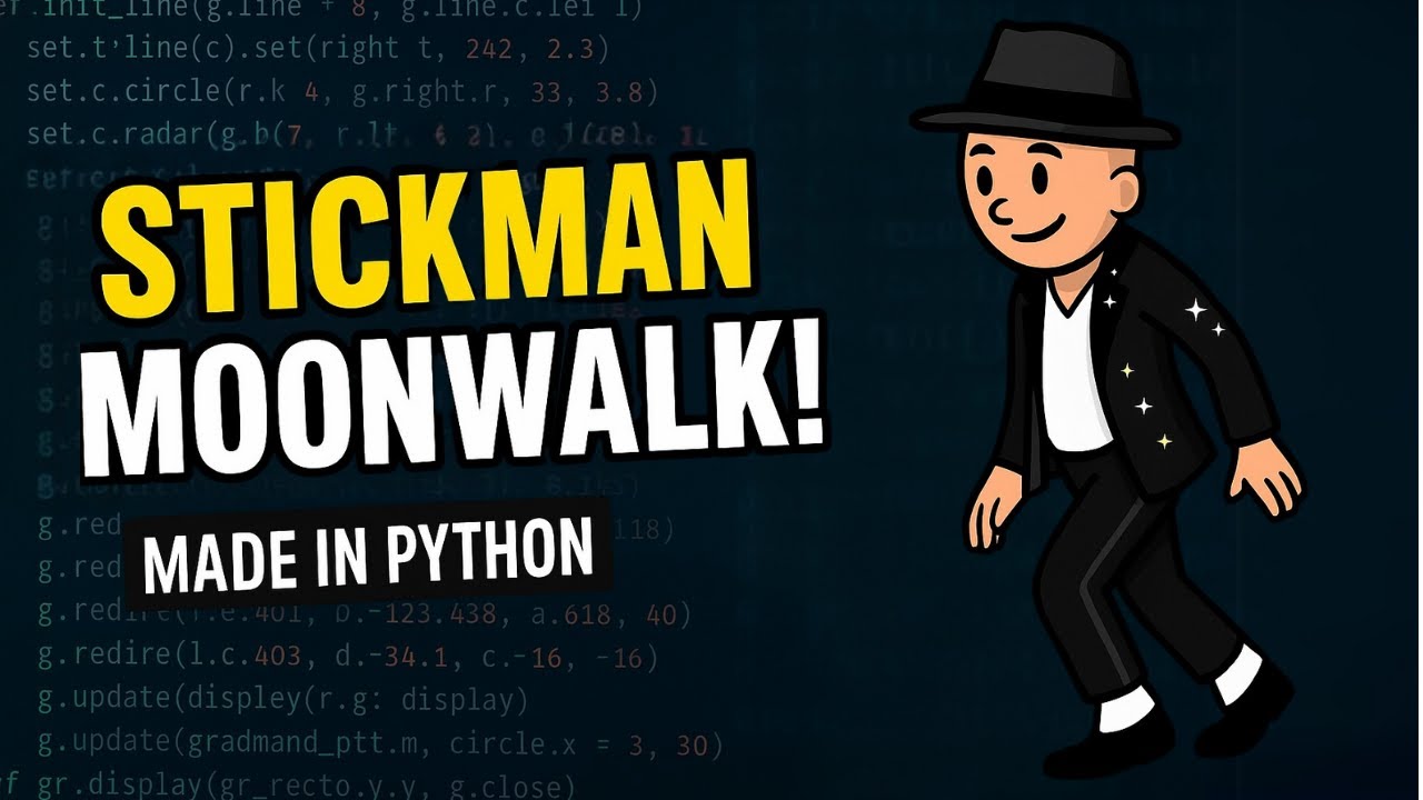 Stickman Moonwalk Animation – Michael Jackson Dance in Python! # ...