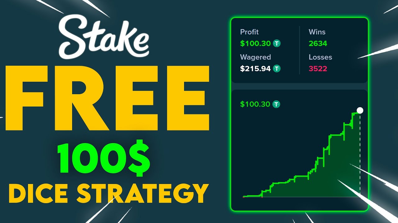 FREE $100 On Stake (EXTREME Profitable Dice Strategy) - YouTube