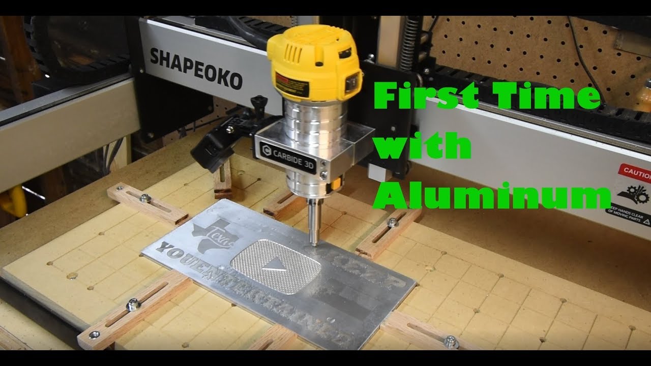 First time using aluminum on Shapeoko CNC - YouTube
