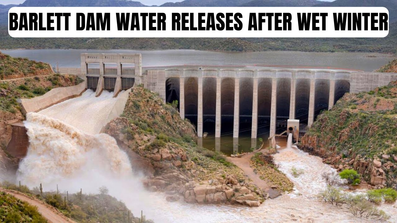 Bartlett Dam releases water after wet and snowy winter - YouTube
