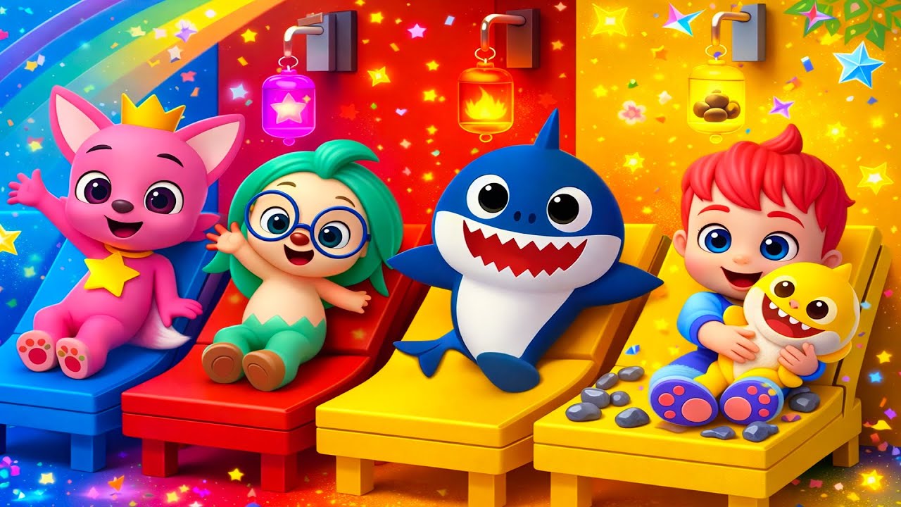 Bebefin, Jeni, and Hogi's Colorful Adventure with Pinkfong 🦈🌟 ...