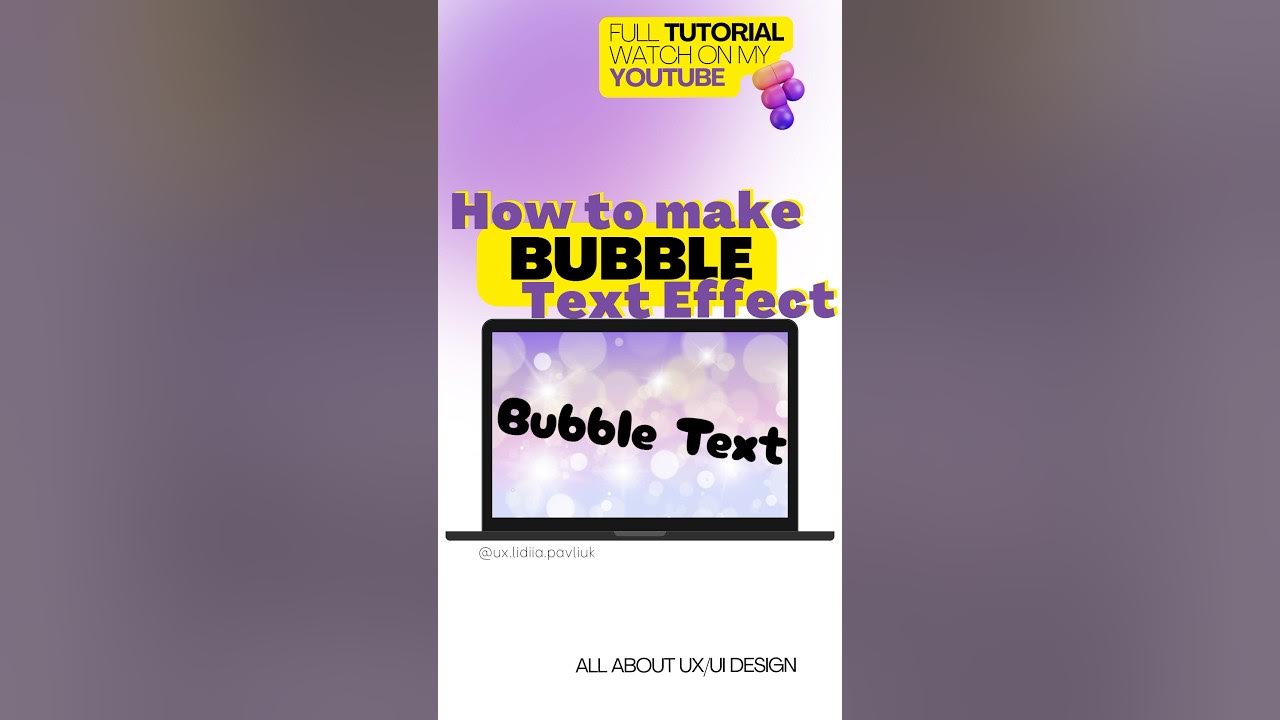 How to create BUBBLE TEXT EFFECT 😍 in Figma 🙌🏼 NO Photoshop NO ...