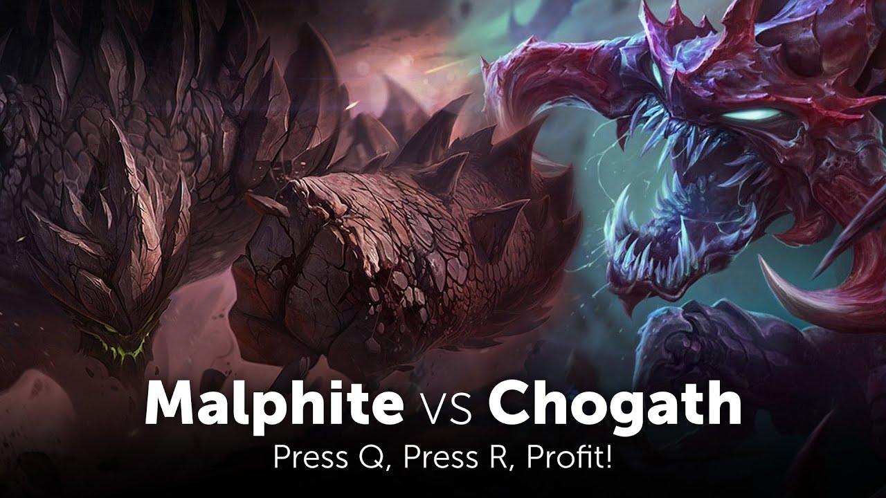 Malphite vs Chogath Ranked Top Lane - Press Q, Press R, Profit! - YouTube