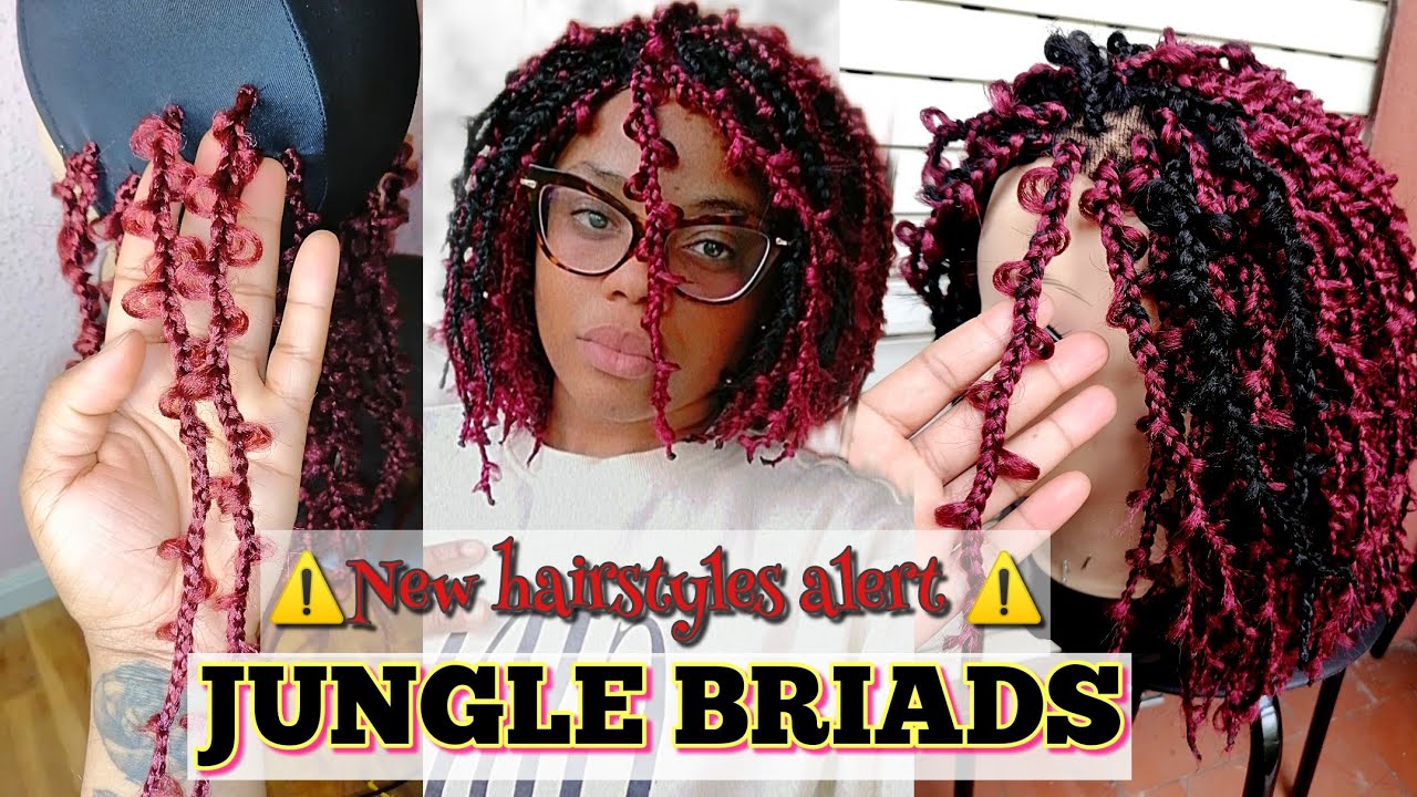 🚨NEW hairstyles!! 🤯JUNGLE BOX BRAIDS / jungle box braids wig - YouTube