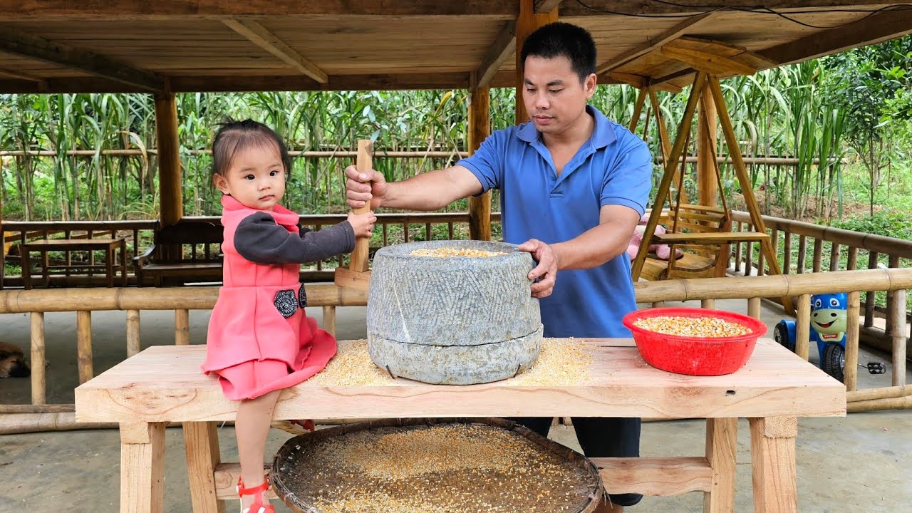Make stone mill with stone - Hand made stone mill collection - YouTube