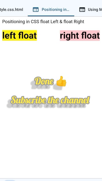 Left Vs Right Float In HTML #left #right #htmlcss - YouTube
