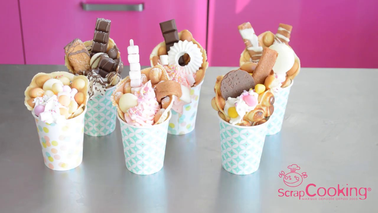 RECETTE - Bubble waffle ou gaufres à bulles - SCRAPCOOKING® - YouTube